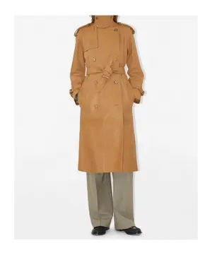 Burberry Long Leather Trench Coat
