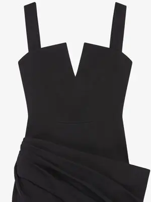 Givenchy V-neck Draped Dress