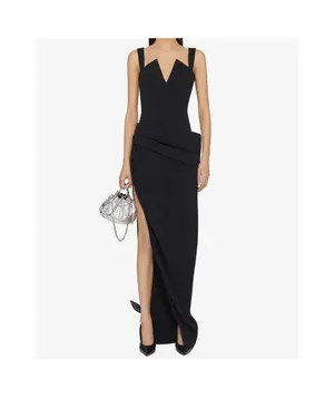 Givenchy V-neck Draped Dress