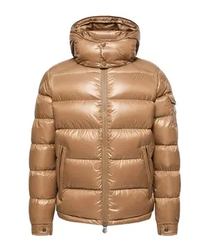 Moncler Moncler Maya Hooded Short Down Jacket Beige