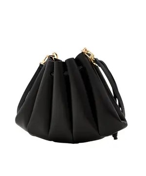 THEMOIRE Dafne Drawstring Shoulder Bag - Black