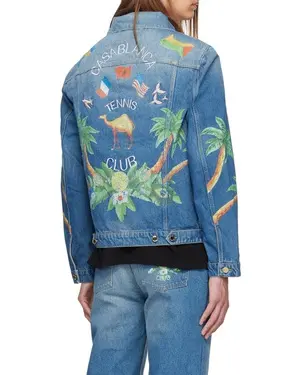 Casablanca Tennis Club Washed Denim Jacket