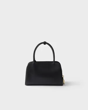 Prada Coffret Medium Leather Handbag - Black