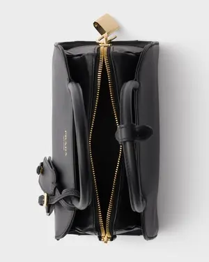 Prada Coffret Medium Leather Handbag - Black