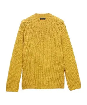 Prada Shetland Wool Crew-neck Sweater - Maize Yellow