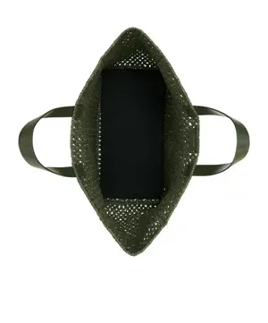 ANINE BING Anine Bing Woven Tote Bag With Embossed Logo Black