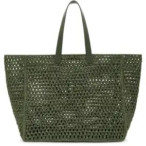 ANINE BING Woven Tote Bag With Embossed Logo - Black
