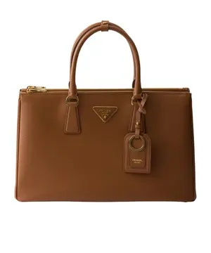 Prada Galleria Large Saffiano Leather Bag - Cognac