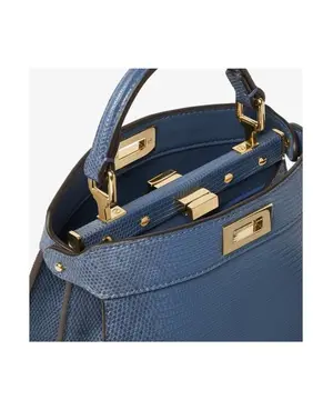 Fendi Peekaboo Iseeu Petite Light Indigo Lizard-leather Bag