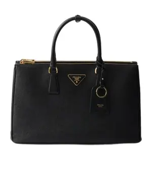 Prada Galleria Saffiano Leather Bag - Black