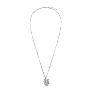 Fendi Gemini Zodiac Pendant Necklace - Silver