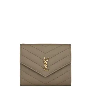 Saint Laurent Trifold Wallet - Light Brown