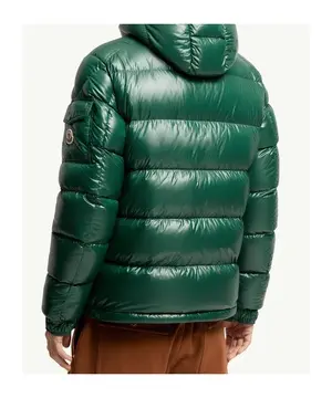 Moncler Maya Hooded Short Down Jacket - Dark Green