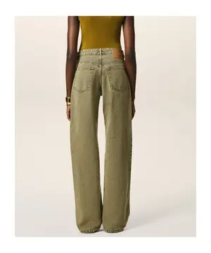 AMI Paris Large Fit Jeans In Washed Cotton Twill