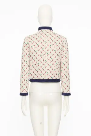 Valentino Garavani Cherrific-jacquard Mock Neck Jacket