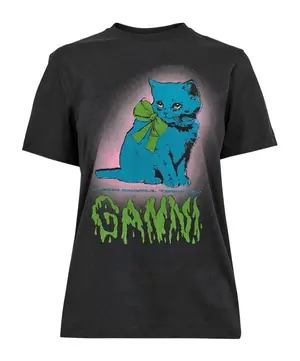 GANNI Short-sleeved Graphic T-shirt