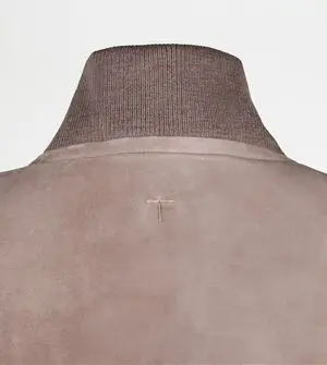 TOD'S Suede Leather Bomber Jacket