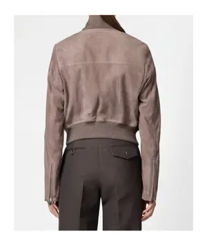 TOD'S Suede Leather Bomber Jacket