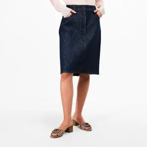 Fendi Ff Monogram Denim Skirt