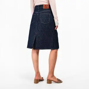 Fendi Ff Monogram Denim Skirt