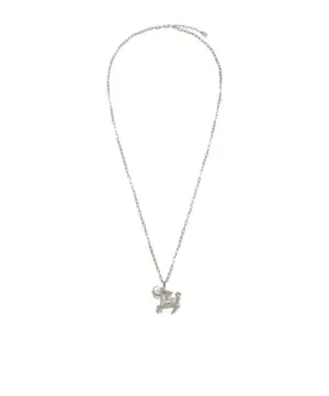 Fendi Zodiac Sagittarius Pendant Necklace - Silver