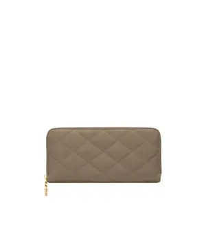 Saint Laurent Zipper Wallet - Light Brown