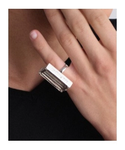 Fendi X Mirella Bentivoglio Vintage And Glass Ring