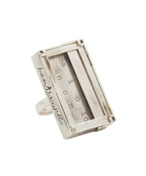 Fendi X Mirella Bentivoglio Vintage And Glass Ring