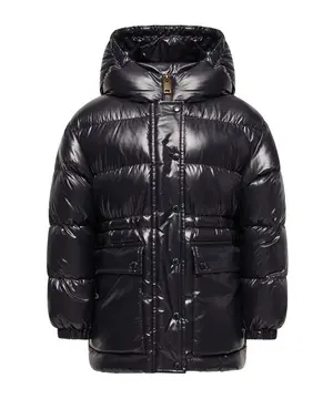Moncler Sesie Hooded Down Parka - Navy Blue