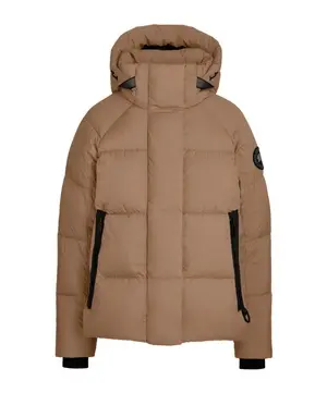 Canada Goose Junction Down Jacket With Hidden Snaps And Drawstring Hem