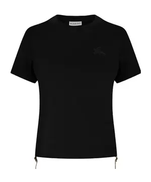 Burberry Solid Color Crew Neck Short Sleeve - Black
