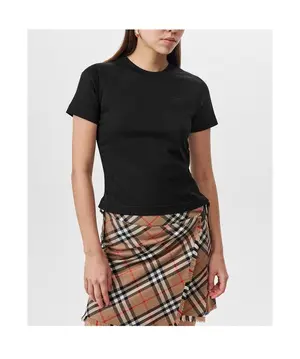 Burberry Solid Color Crew Neck Short Sleeve