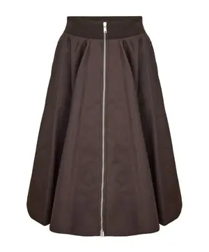 Prada Zippered Midi Skirt - Moro