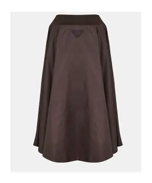 Prada Zippered Midi Skirt - Moro