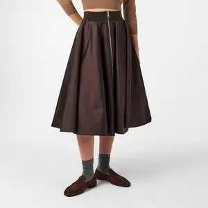 Prada Zippered Midi Skirt - Moro