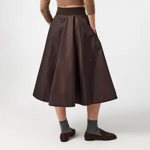 Prada Zippered Midi Skirt - Moro