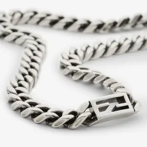 Fendi Colored Curb Chain Necklace