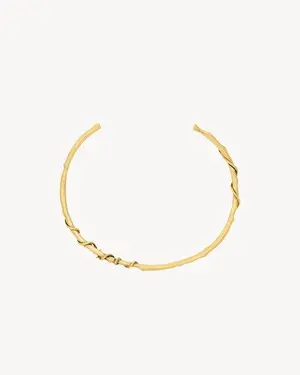Saint Laurent Cassandre Mulberry Torc Necklace In Metal