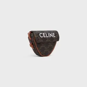 Celine Mini Triangle In Triomphe Canvas With Print
