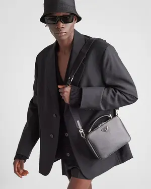 Prada Brique Medium Saffiano Leather Bag
