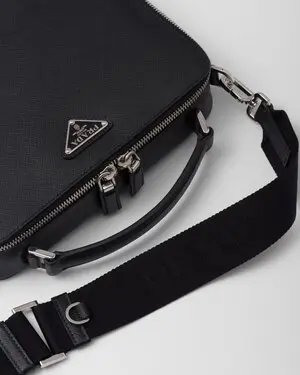 Prada Brique Medium Saffiano Leather Bag