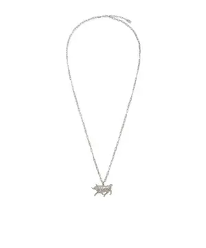 Fendi Zodiac Taurus Necklace With Clip And Logo Tag