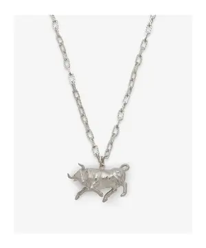 Fendi Zodiac Taurus Necklace With Clip And Logo Tag