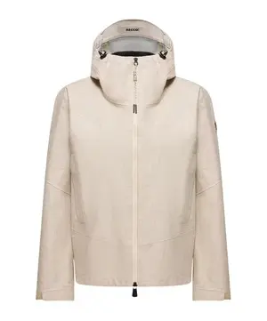Moncler Chartres Linen Blend Hooded Jacket