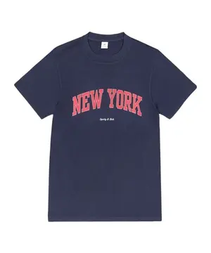 SPORTY  RICH Sporty Rich New York Ivy T-shirt - Black