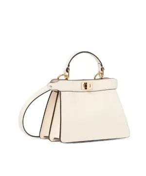 Fendi Peekaboo Iseeu Petite Parchment-coloured Leather Bag