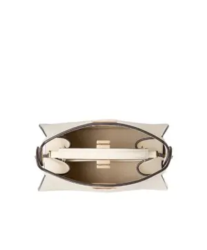 Fendi Peekaboo Iseeu Petite Parchment-coloured Leather Bag