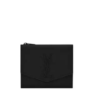 Saint Laurent Embroidered Wallet - Black