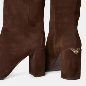 Prada Classic Knee-high Block Heel Boots