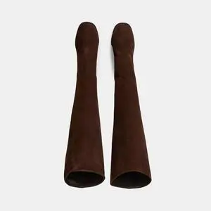 Prada Classic Knee-high Block Heel Boots